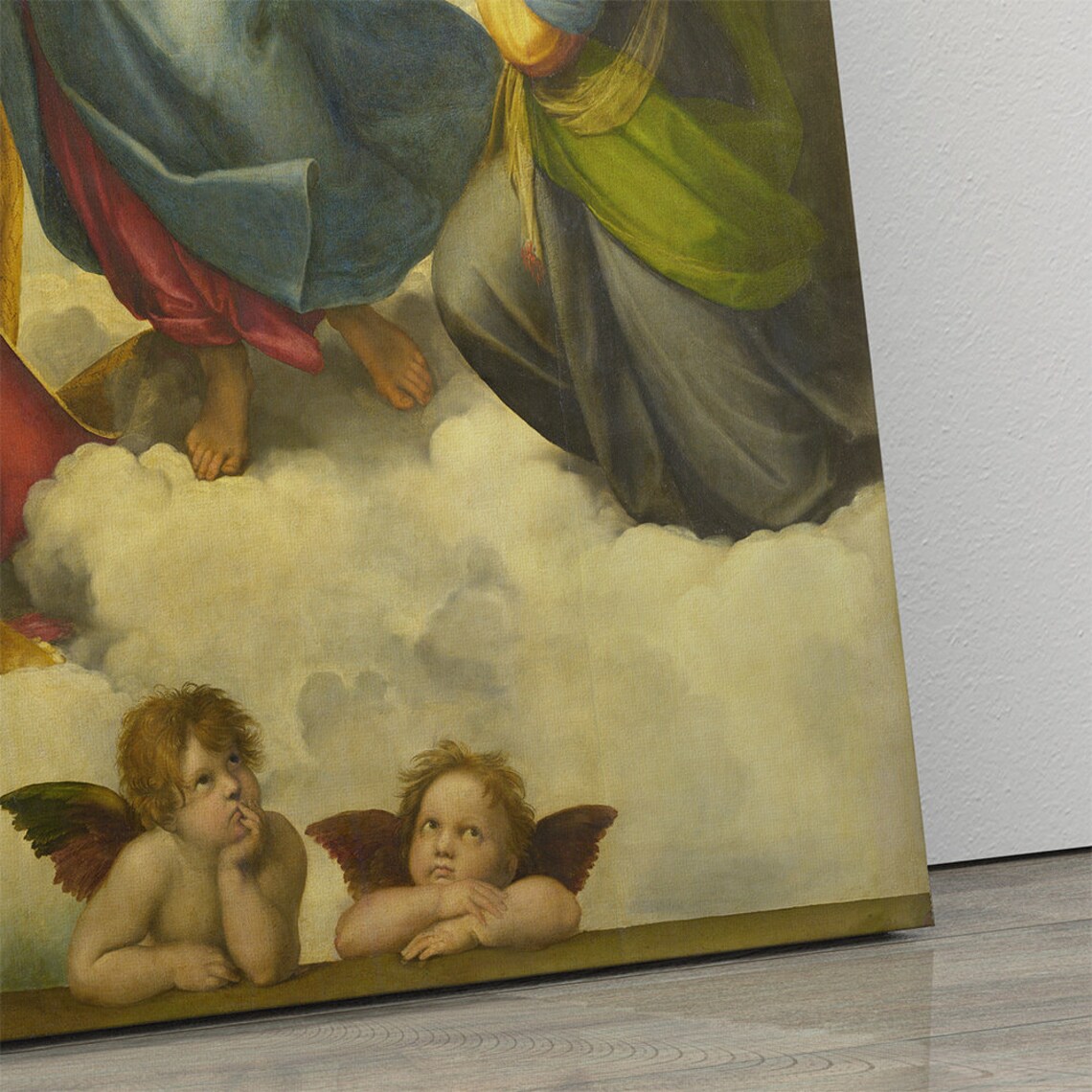 The Sistine Madonna Painting by Raphael Canvas Print Wall Art, Famous ...