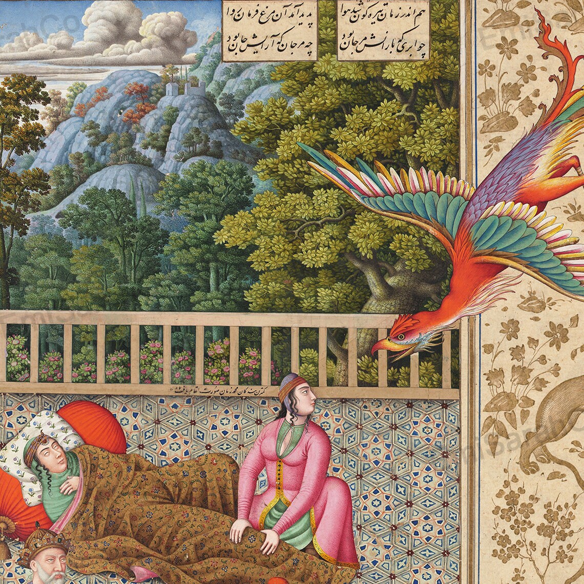 Miniature Painting of Shahnameh (book of Kings) Firdausi | Persian Wall ...