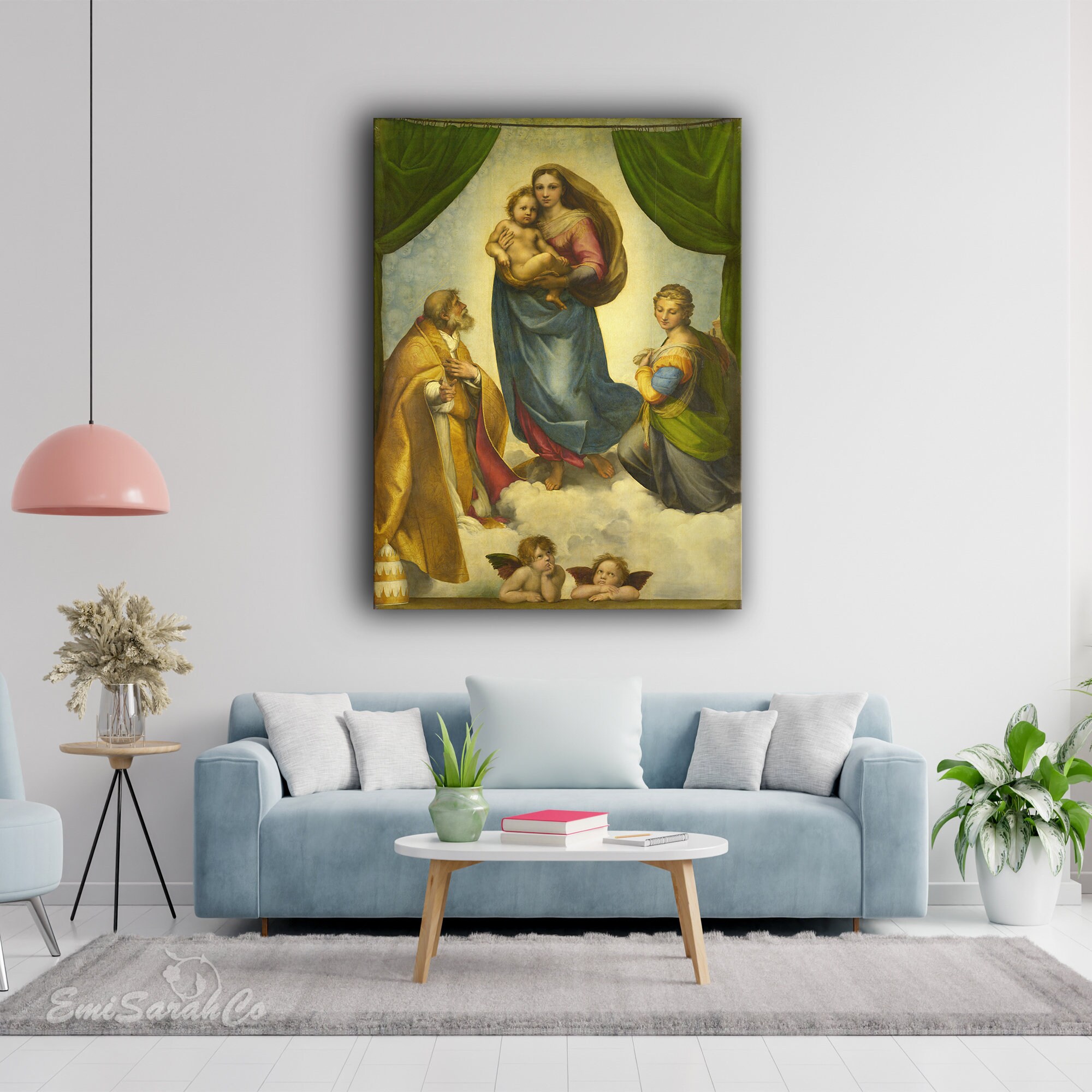 The Sistine Madonna Painting by Raphael Canvas Print Wall Art, Famous ...
