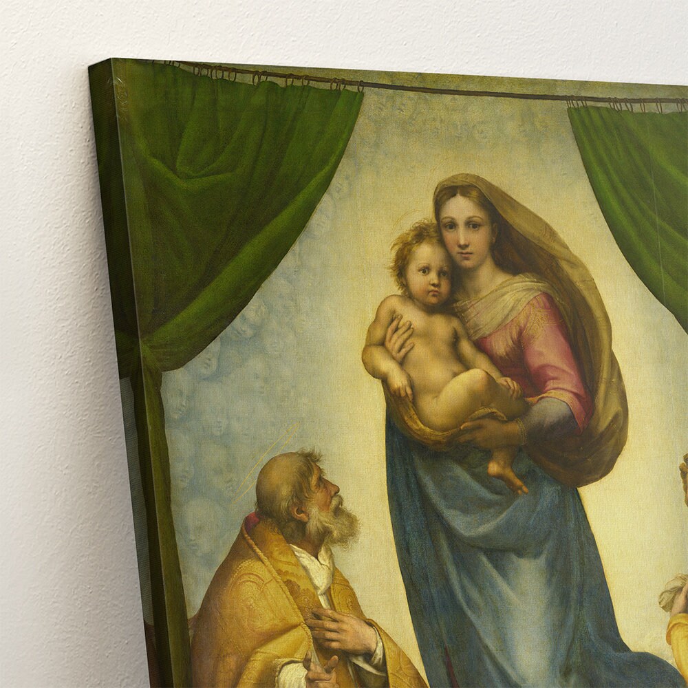 The Sistine Madonna Painting by Raphael Canvas Print Wall Art - Etsy