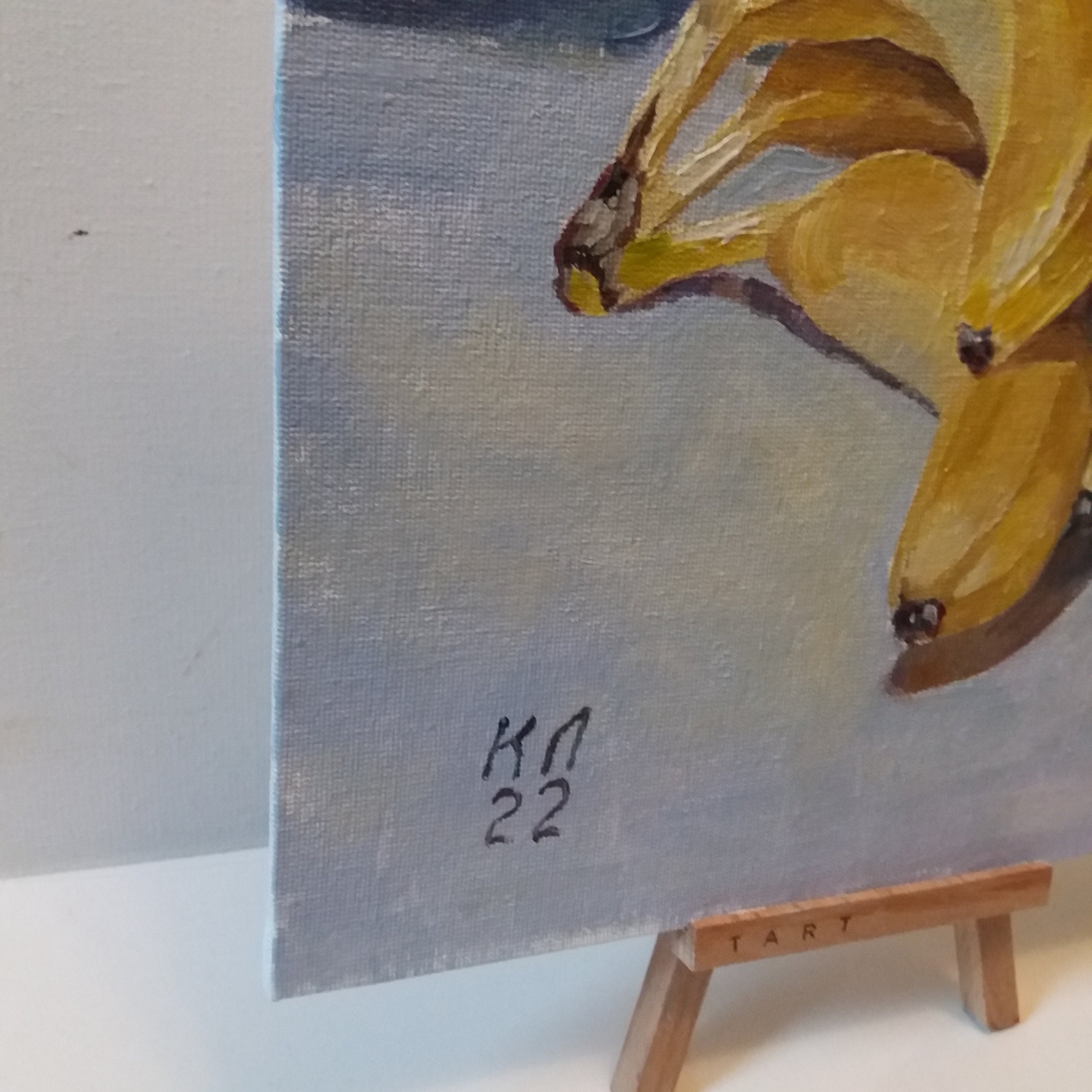 Banana Oil Painting on Canvas Board, Still Life, Fruit Fine Art - Etsy
