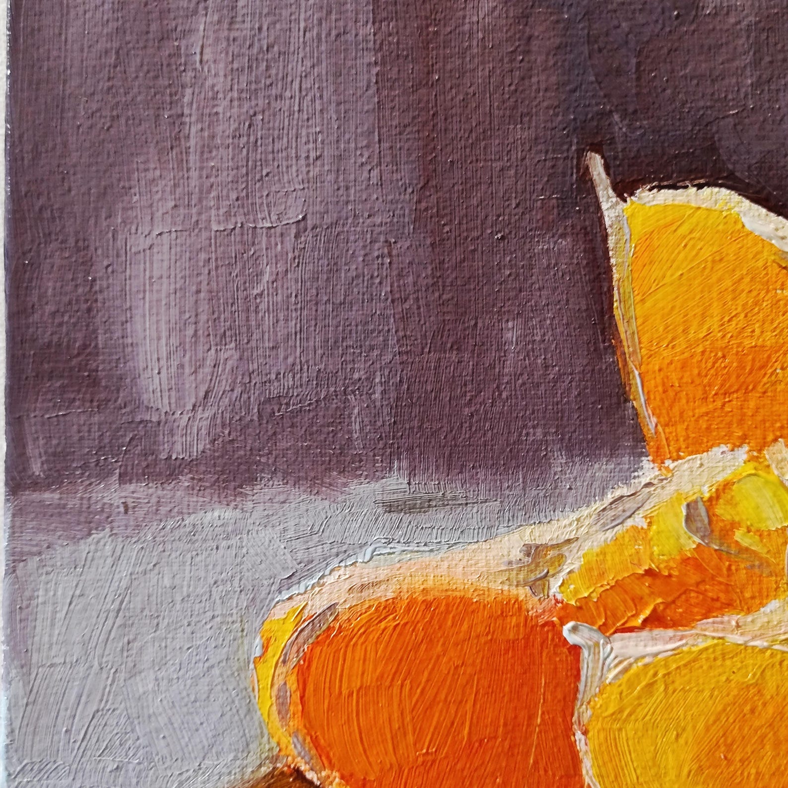 Tangerine Oil Painting: Citrus Still Life Fine Art (6x6 In) - Etsy