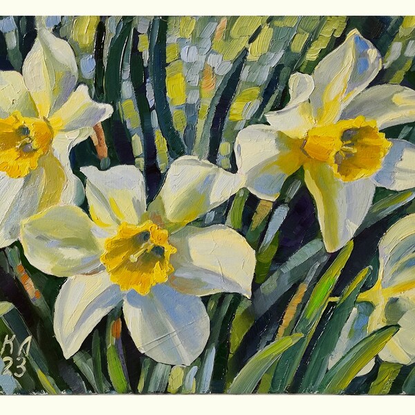 Daffodil Painting - Etsy