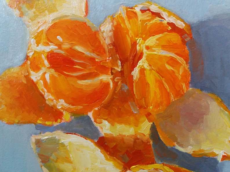 Tangerines Still Life: Vintage Oil Painting Art Poster (digital ...
