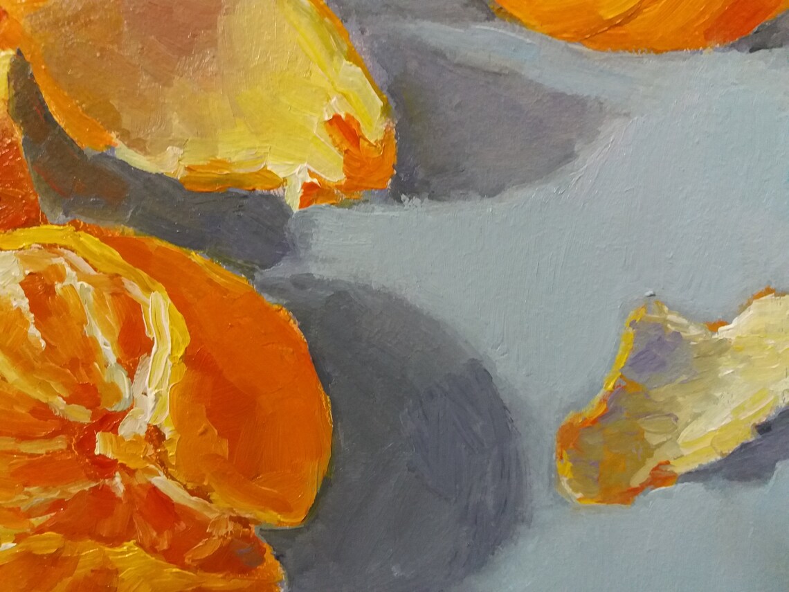 Tangerines Still Life: Vintage Oil Painting Art Poster (digital ...