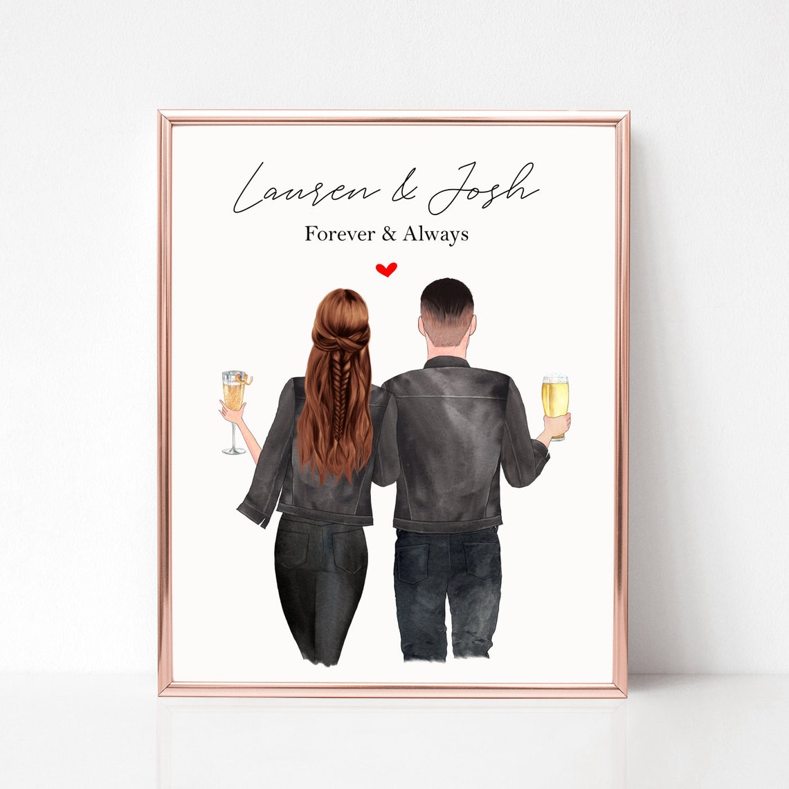 Personalised Couples Print Couples Gift Boyfriend & - Etsy UK