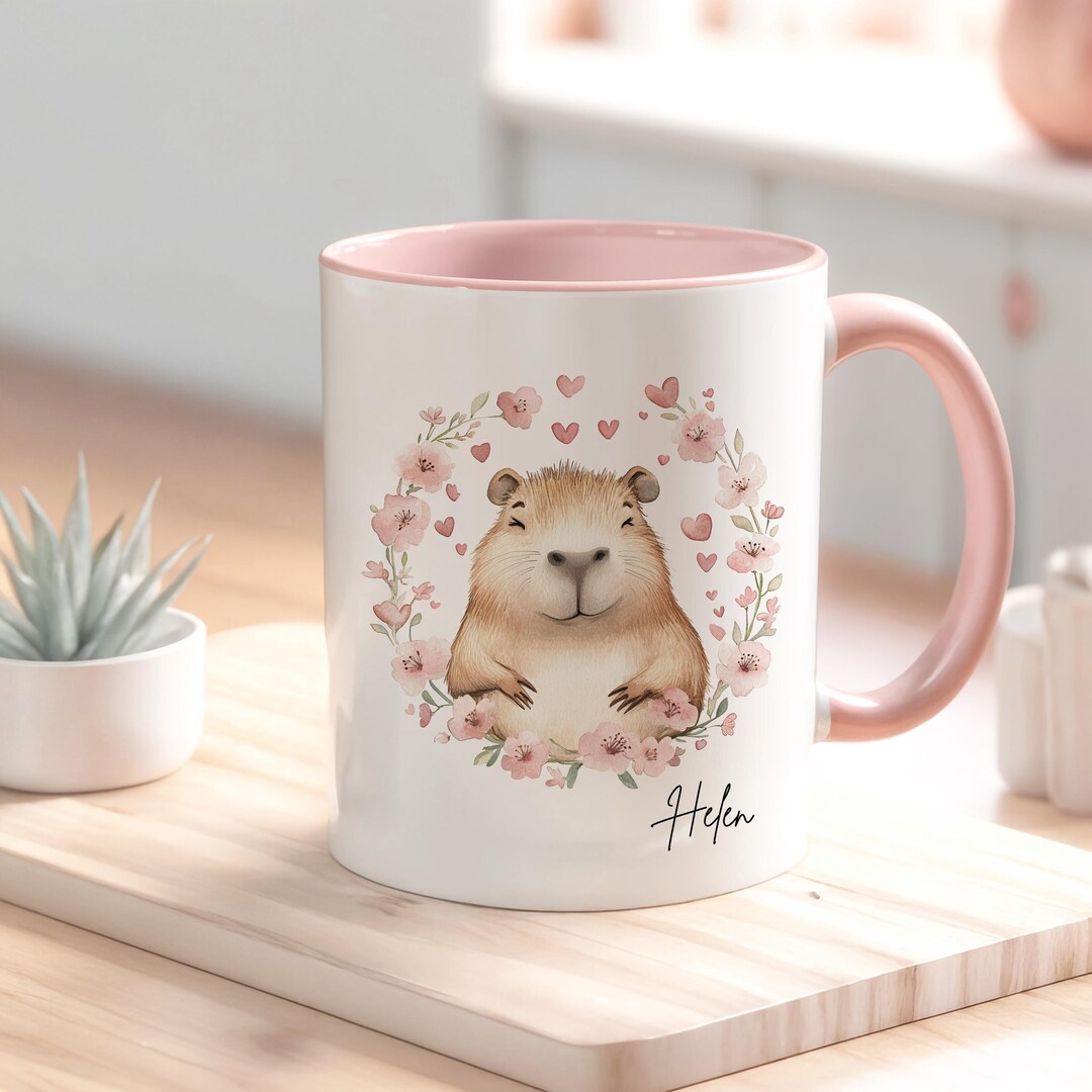 Personalized Capybara Mug: Custom Name Gift, Capybara Lover - Etsy
