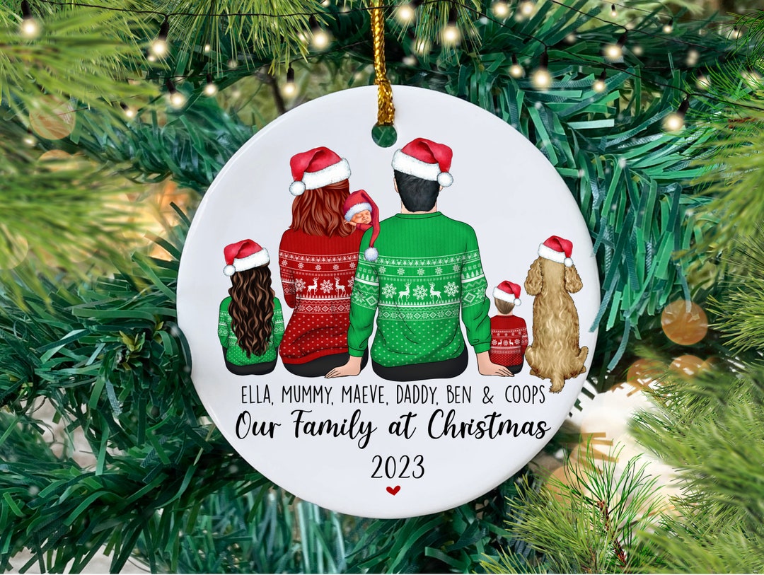 Personalised Family Bauble, Family Christmas Decoration - Etsy UK