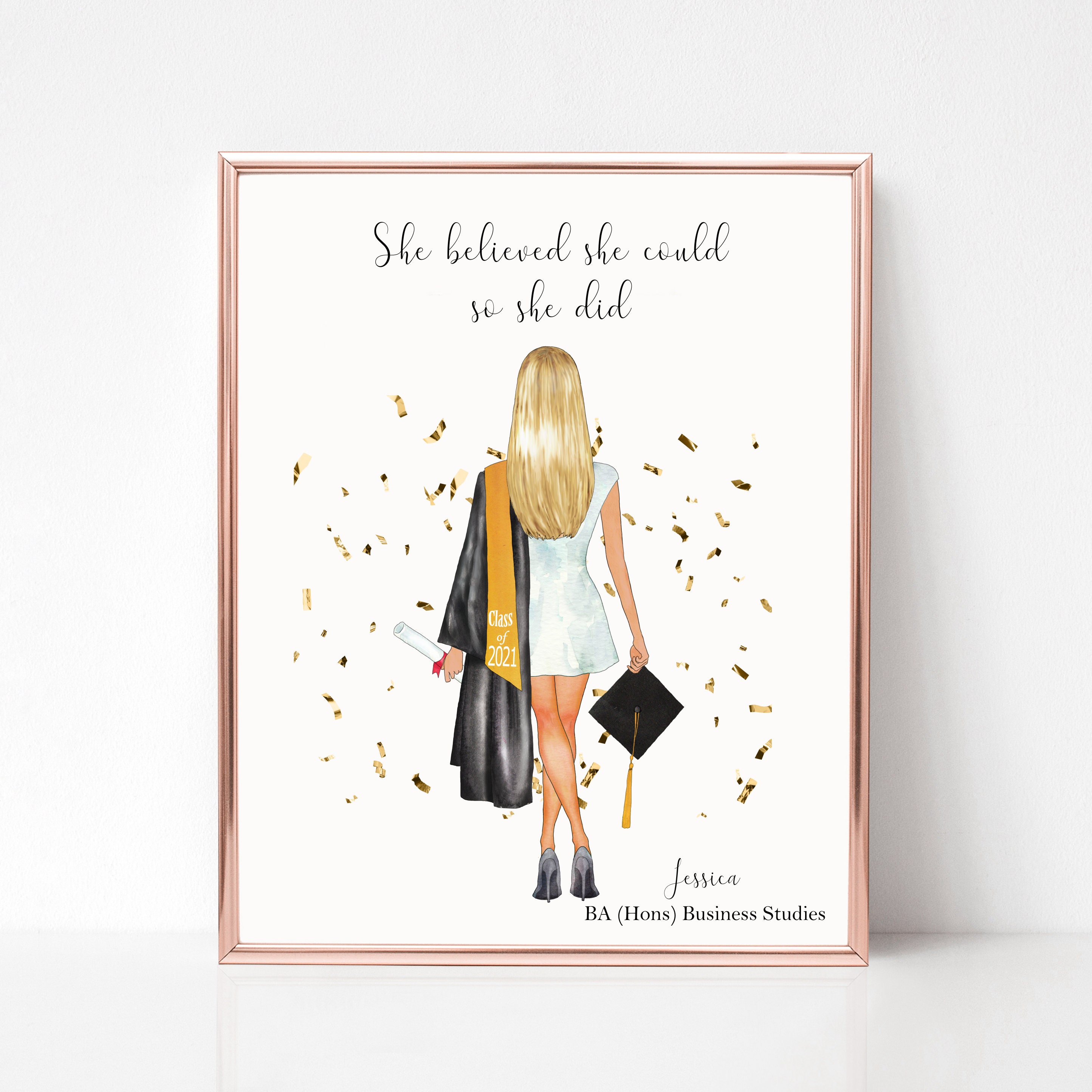 Personalised Graduation Gift, Graduation Print, University Graduation ...