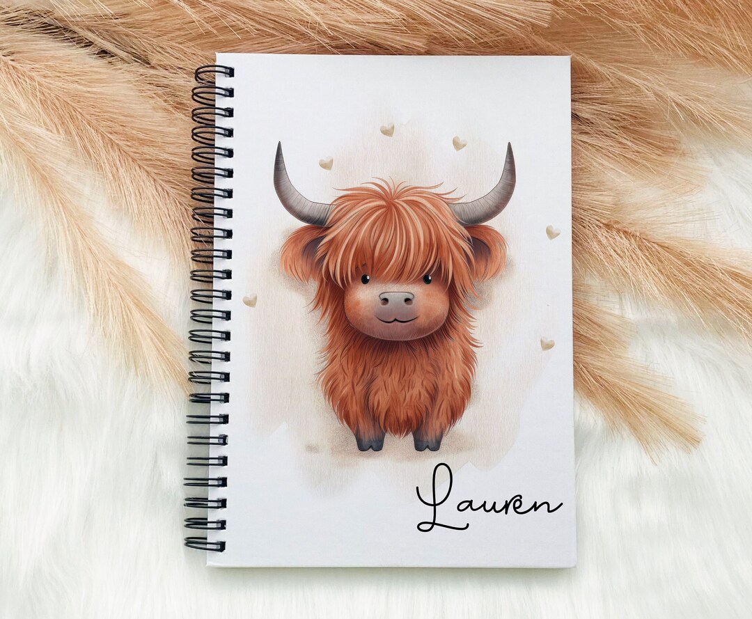 Highland Cow Notebook - Etsy