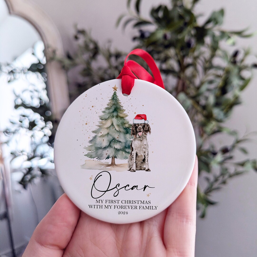 Adopted Dog Christmas Bauble, Dogs First Xmas With My Forever Family ...