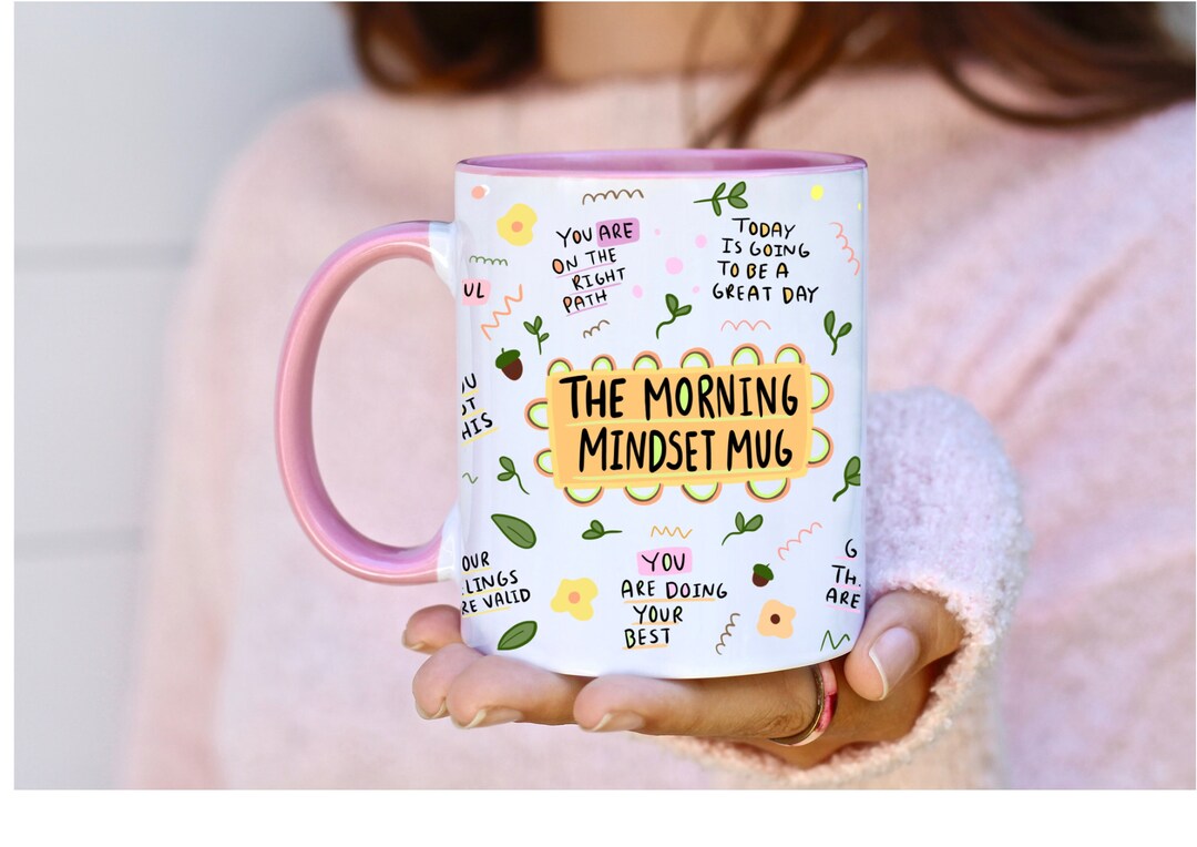Morning Mindset Mug: Motivational Affirmations, Positive Quotes - Etsy