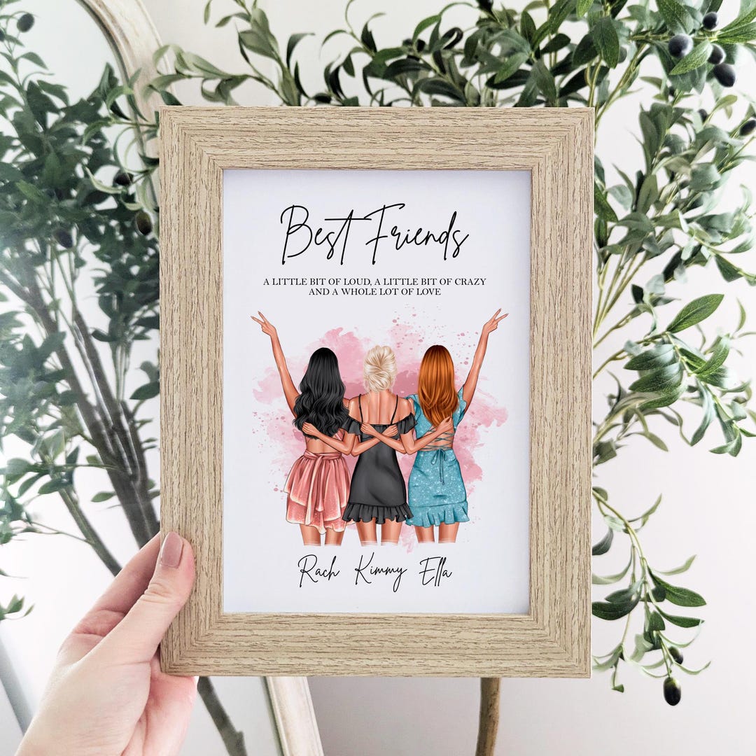 Group Friendship Print, Best Friends Gift, Birthday Present for Friend ...