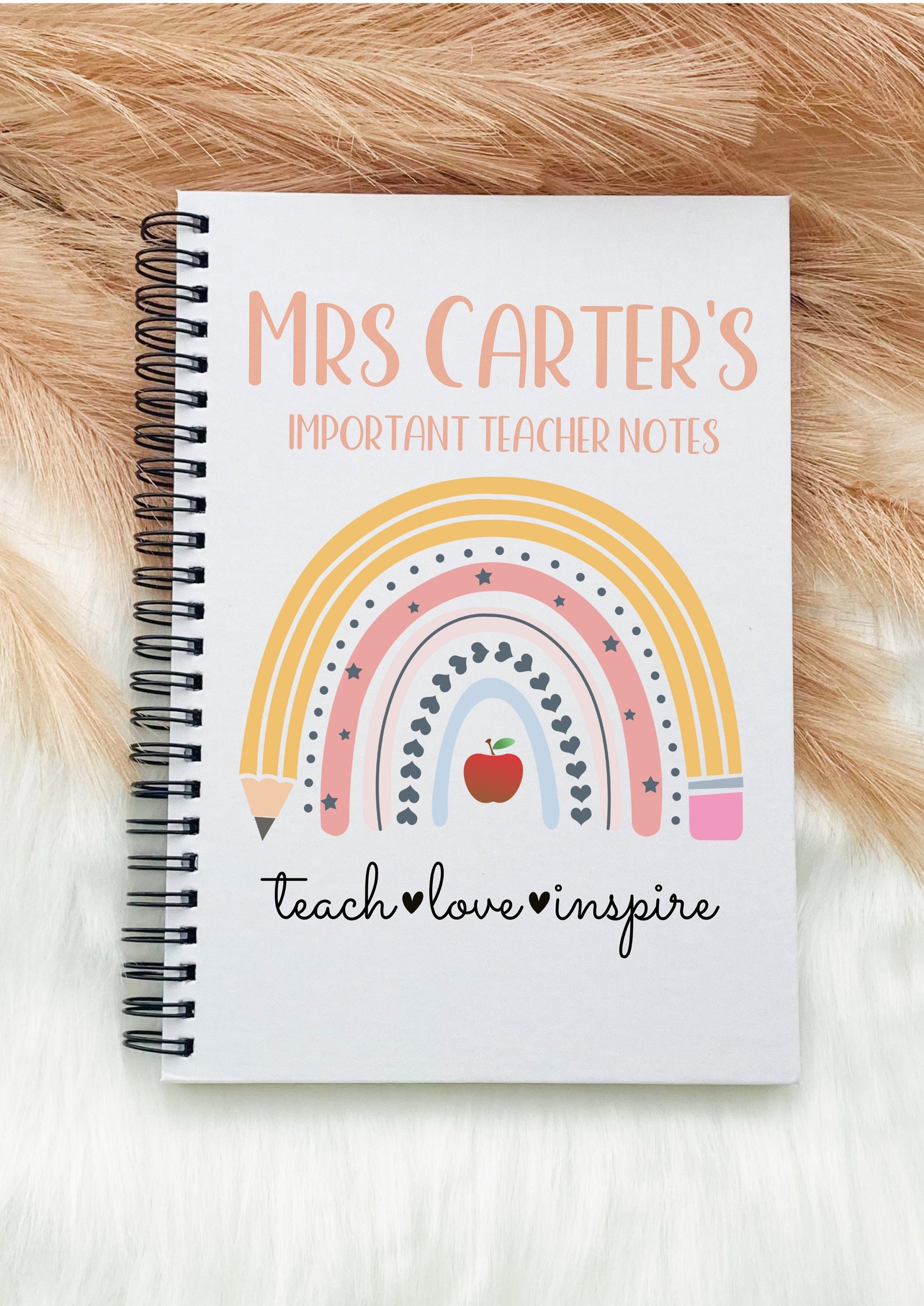 Personalised Teacher Notebook, Teacher Appreciation Thank You Gifts ...