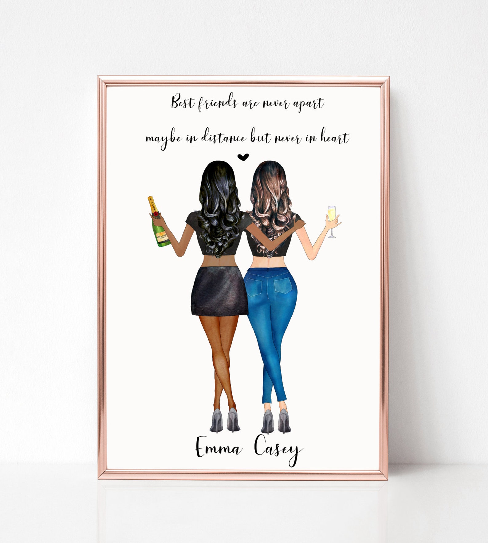 Personalised Best Friend Print | Etsy