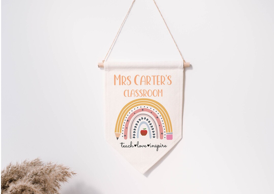 Personalised Teacher Classroom Sign, Teacher Appreciation Thank You ...