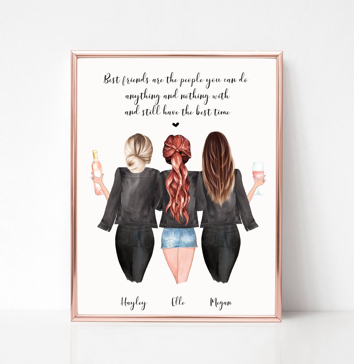 Best Friend Gift Friend Present 2 3 Or4 Friend Group - Etsy