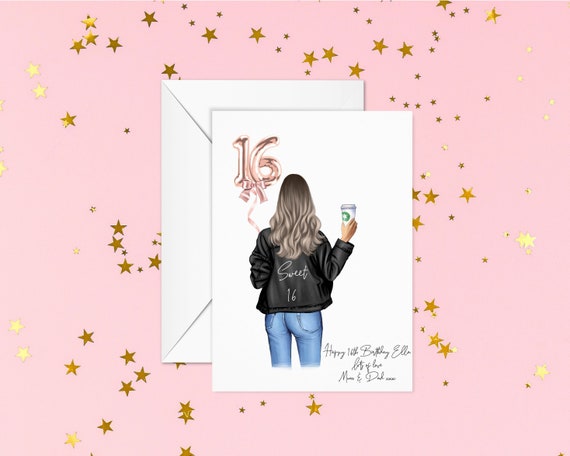 Personalised 16th Birthday Card for Her - Etsy