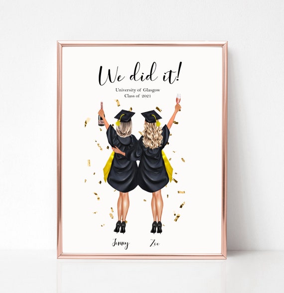 Graduation Print Graduation Gifts Friends Graduation Print | Etsy