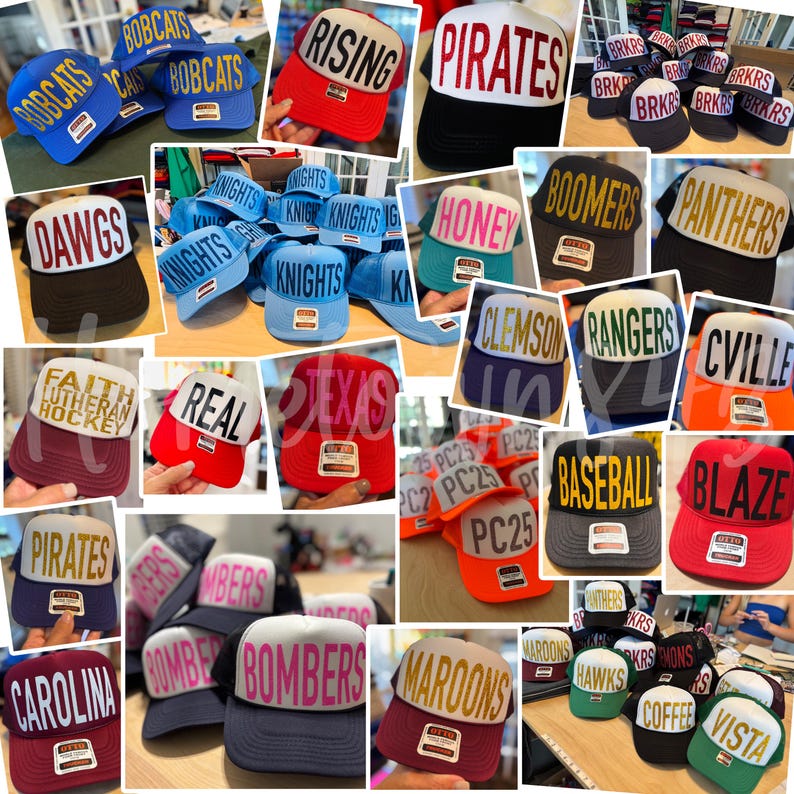 Custom Glitter Letter Foam Trucker Hat: Game Day Fan Gear - Etsy