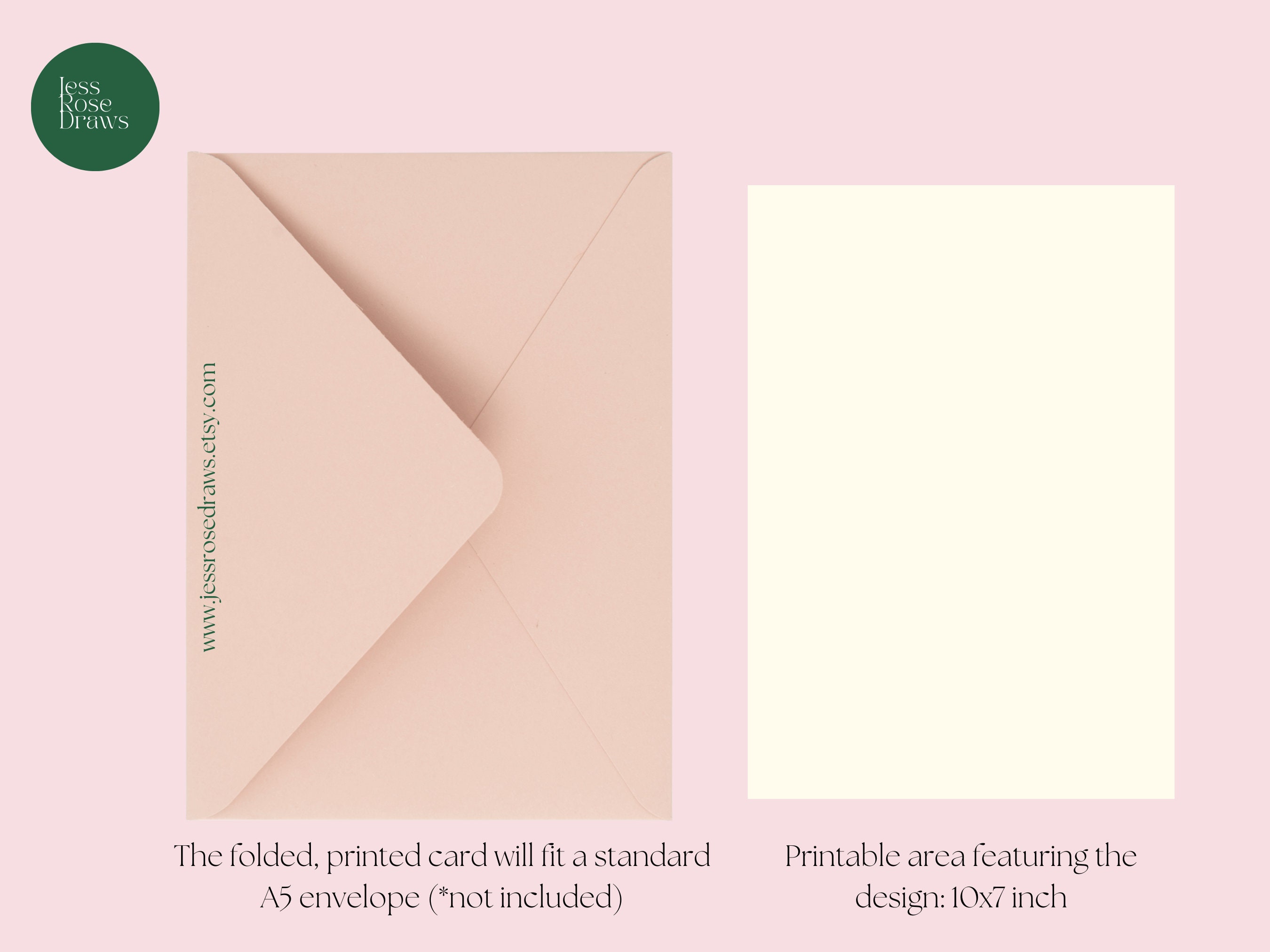 Watercolor Peach Greeting Card Printable 7x5 Inches You're Peachy ...