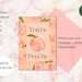 Watercolor Peach Greeting Card Printable 7x5 Inches You're Peachy ...
