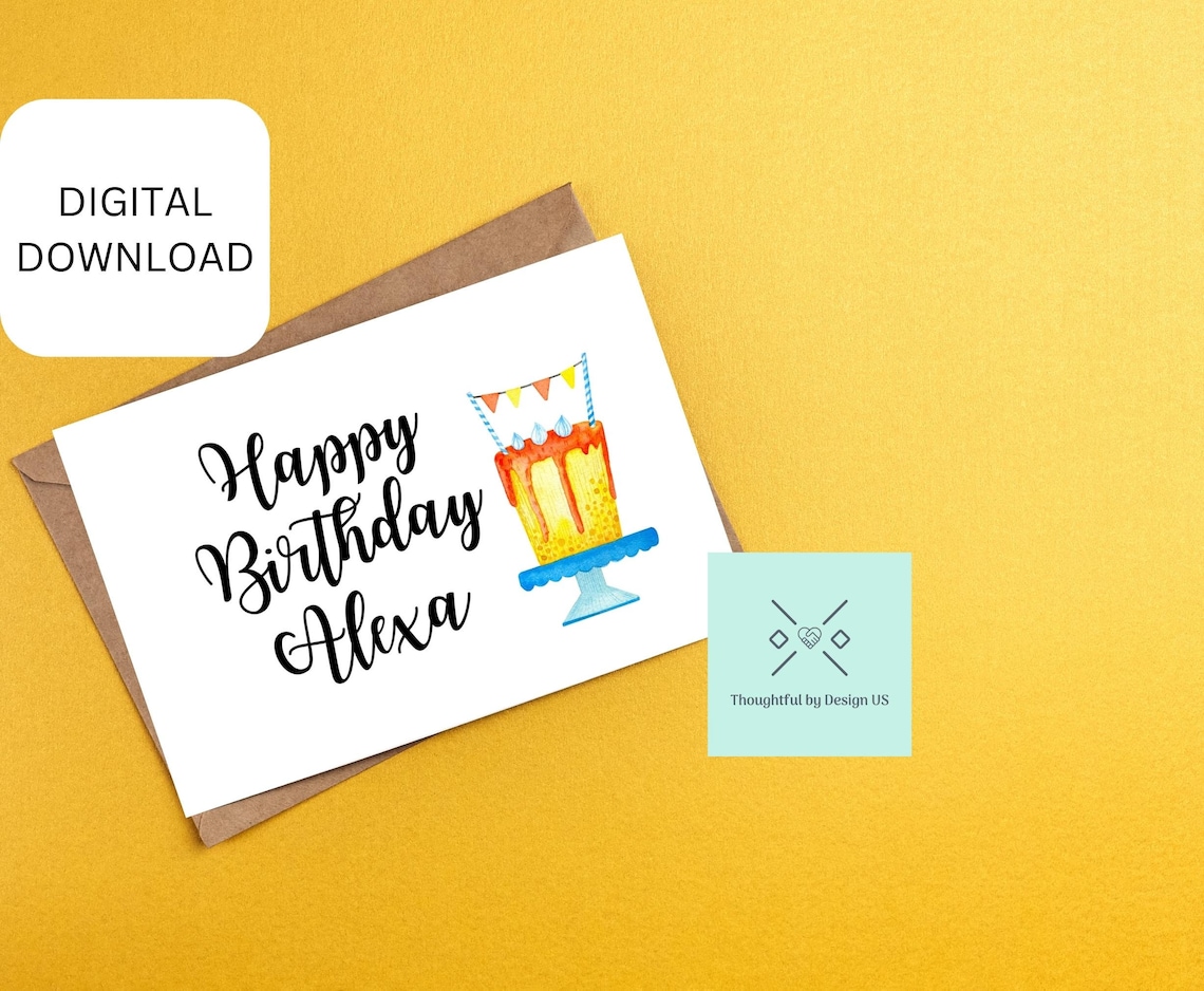 Personalized Printable Birthday Card Customizable Printable Birthday ...