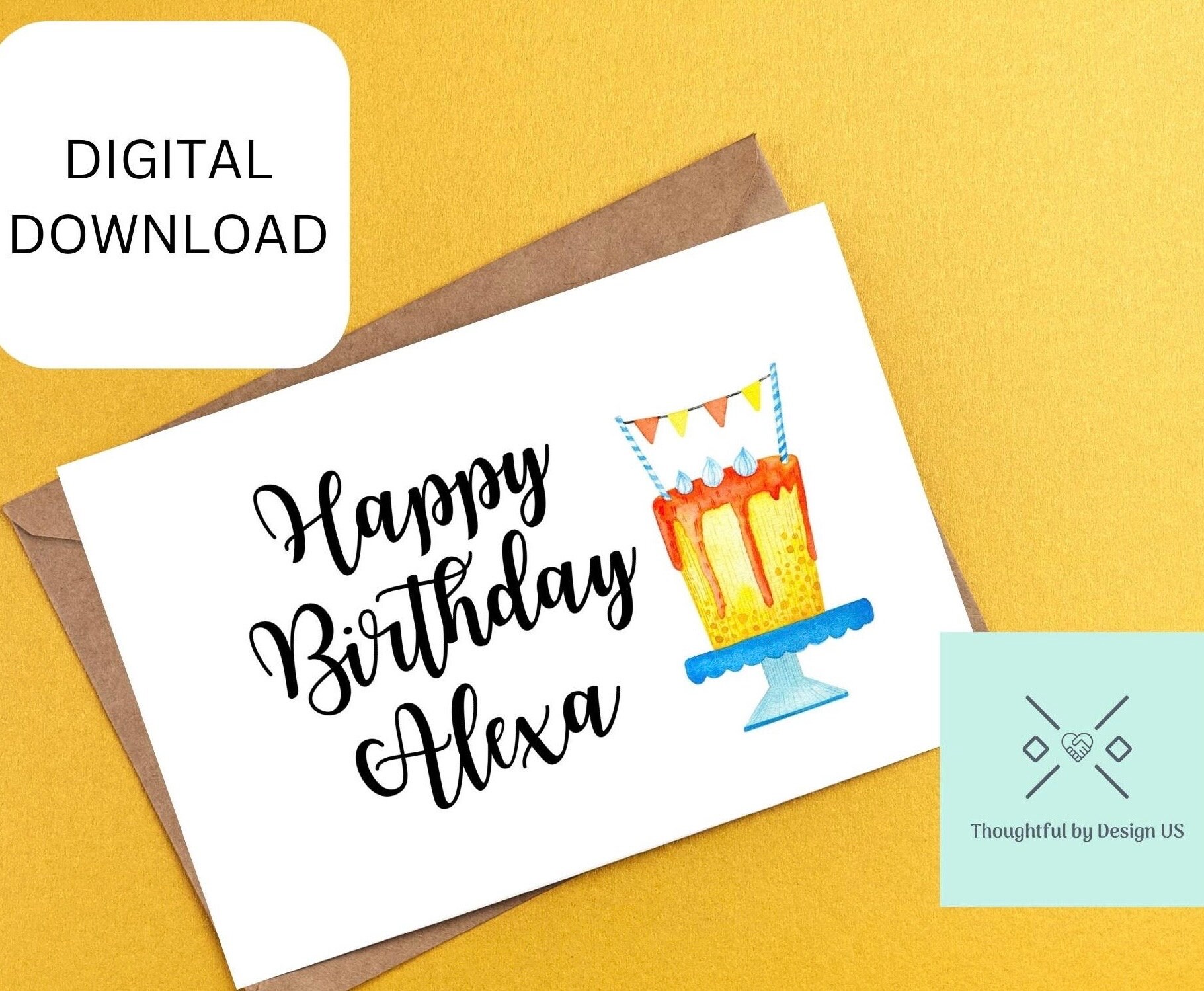 Personalized Printable Birthday Card Customizable Printable Birthday ...