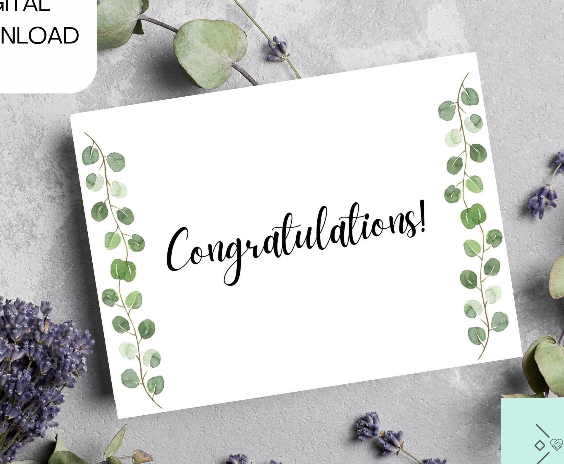 Instant Download Congratulations Card Printable Congrats Card Digital ...