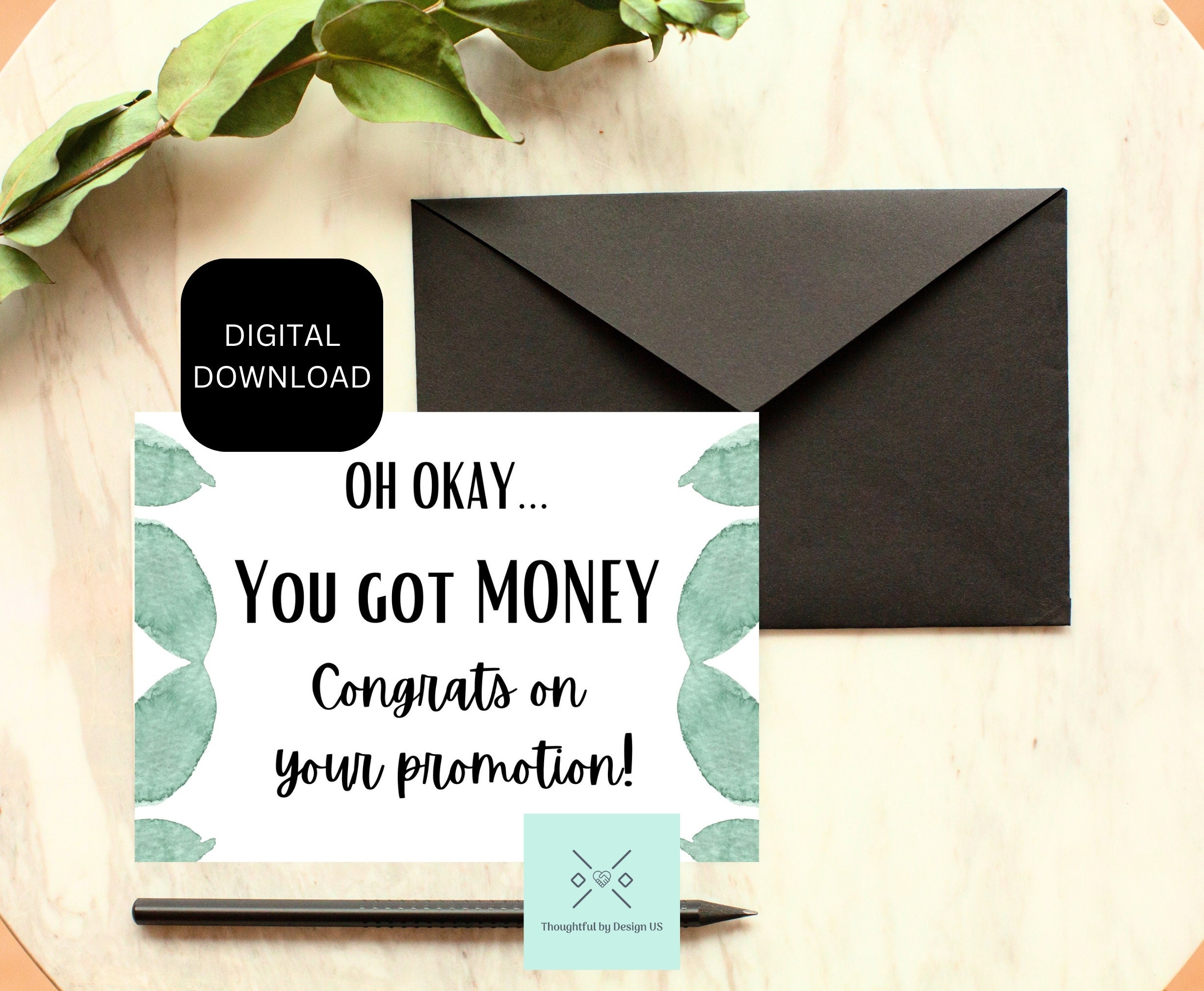 Instant Download Congrats Card, Card for Promotion Printable, Printable ...