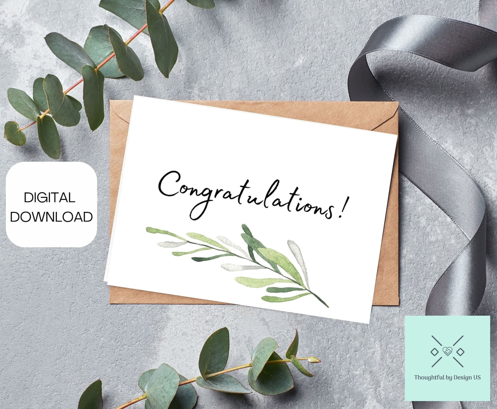 Instant Download Congratulations Card, Printable Congratulations Card ...
