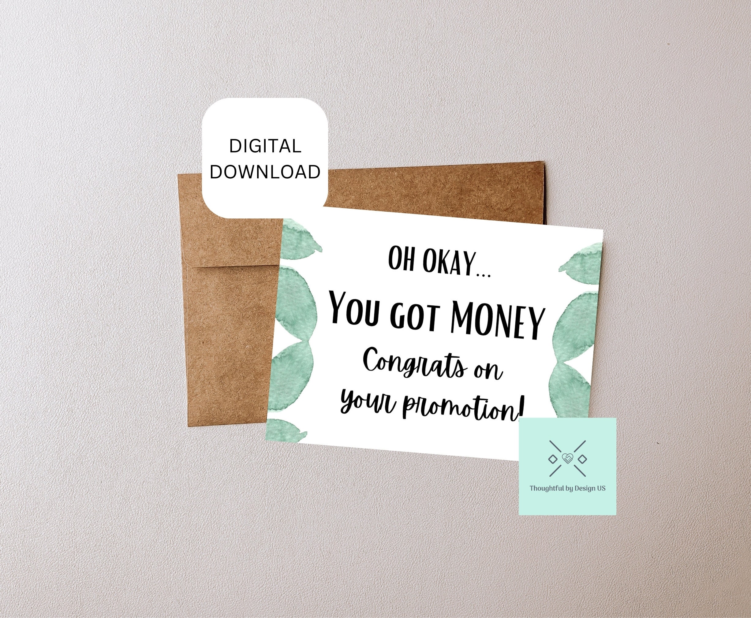 Instant Download Congrats Card, Card for Promotion Printable, Printable ...