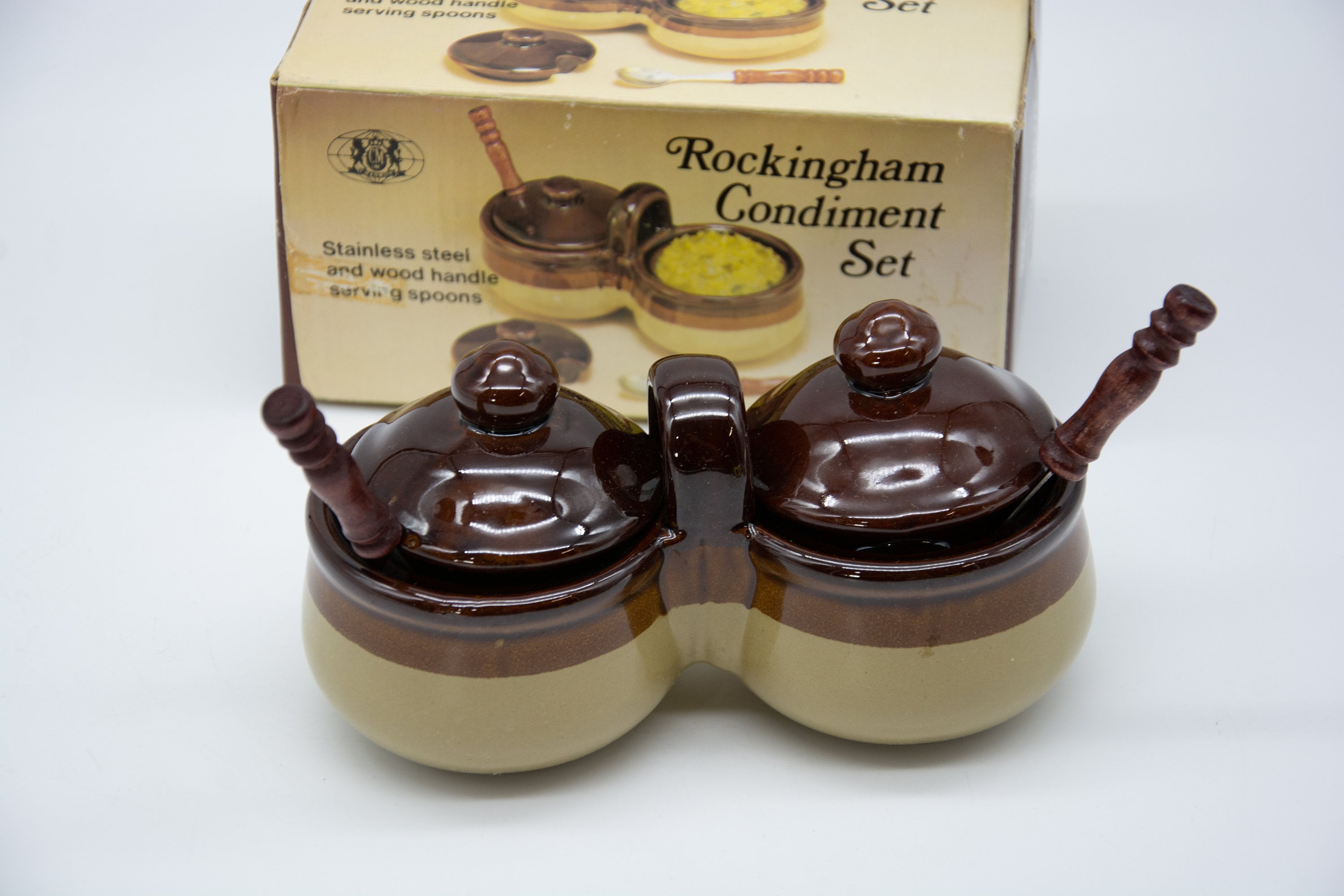 Stoneware Condiment Caddy Vintage Dinnerware, Condiment Set, Stoneware ...