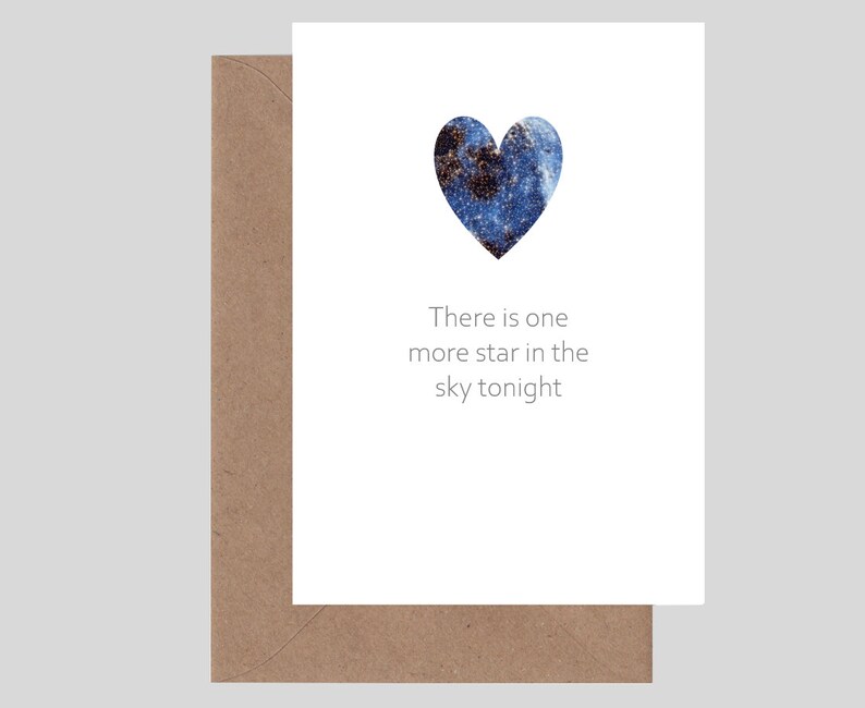 There is One More Star in the Sky Tonight Sympathy Card, Loss Card ...