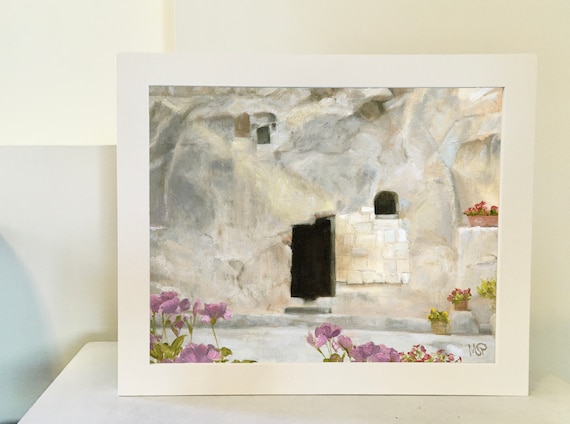 The Empty Tomb Garden Tomb Christian Art Easter Art Print | Etsy