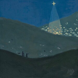 The First Noel 8x8 Print, Christmas Artwork, Nativity Shepherds, Noel ...