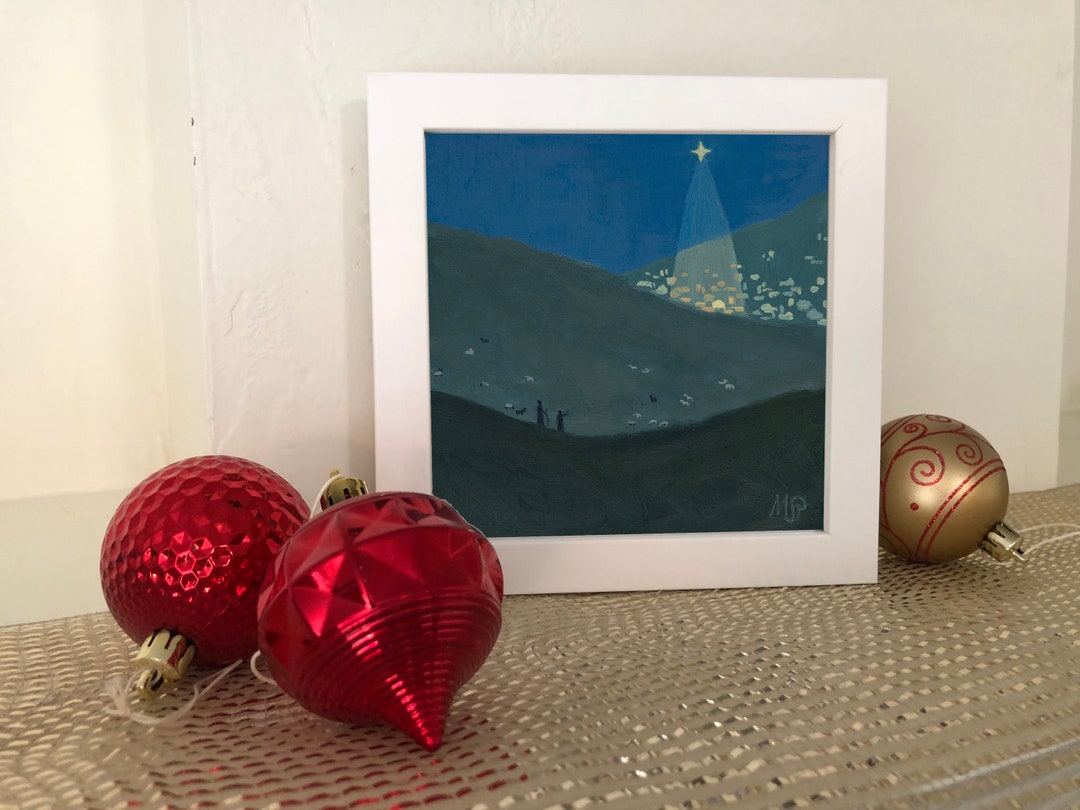 The First Noel 8x8 Print, Christmas Artwork, Nativity Shepherds, Noel ...