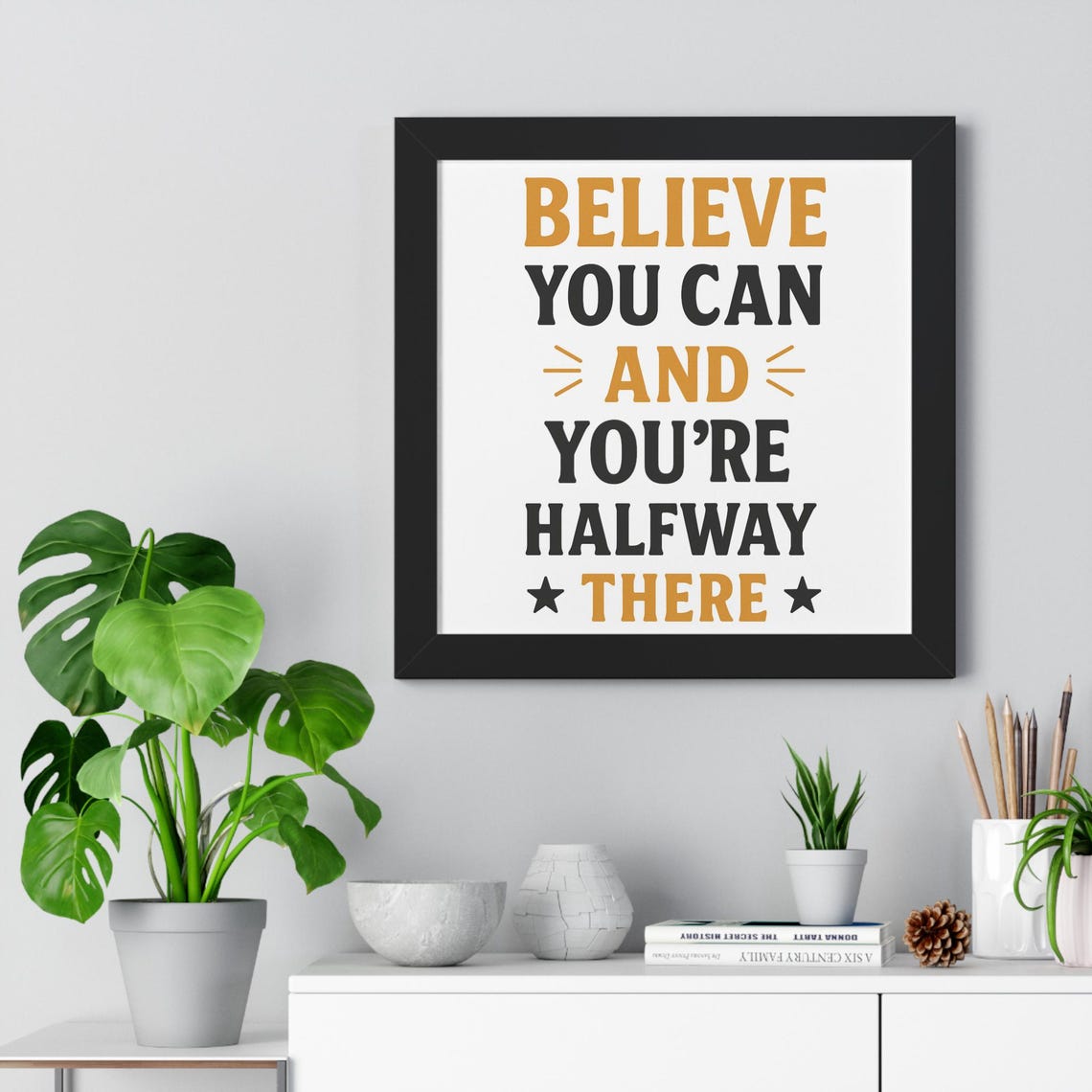 Motivational Wall Art | Framed Horizontal Poster | Inspirational Home ...