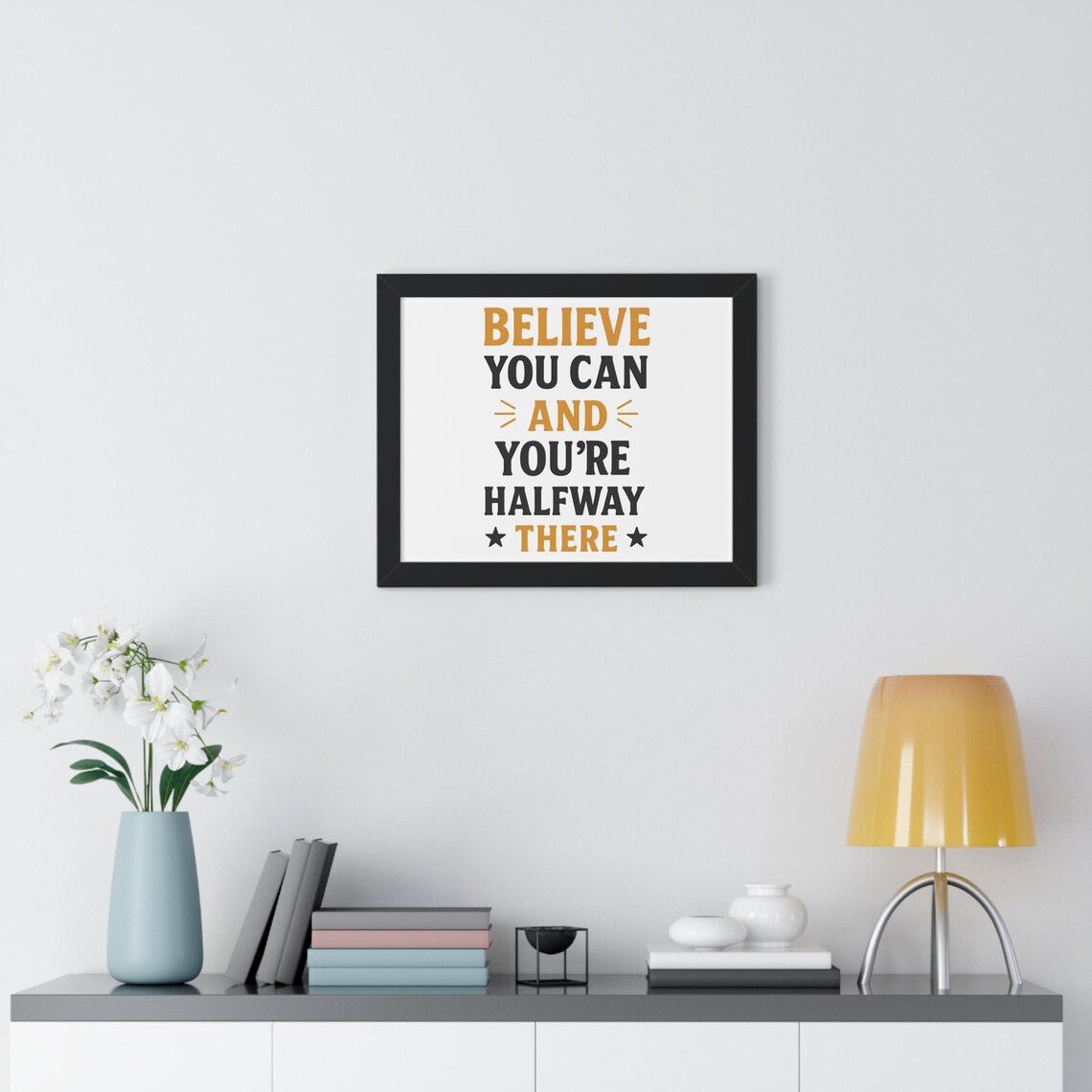 Motivational Wall Art | Framed Horizontal Poster | Inspirational Home ...