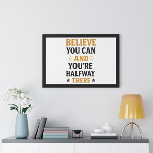 Motivational Wall Art | Framed Horizontal Poster | Inspirational Home ...