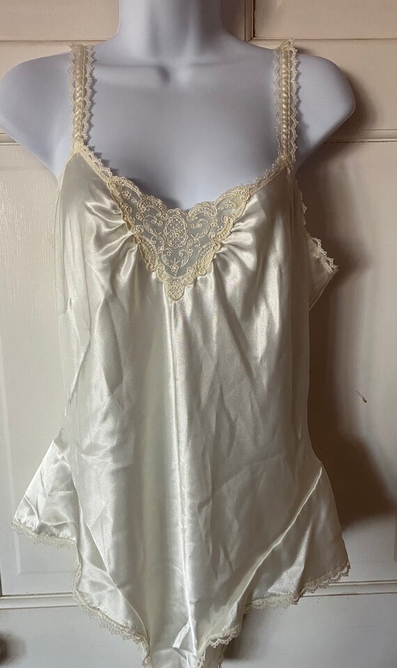 Lorraine Vintage Teddy Snap Crotch Silky Size 36 | Etsy