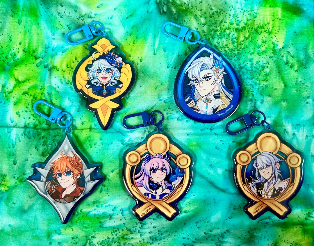 Genshin Impact - Hydro Character Vision Charms - Etsy