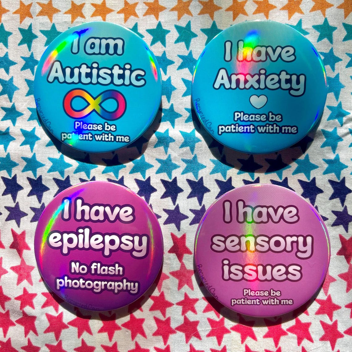 Convention Accessability Pins - Autism/anxiety/epilepsy - Etsy