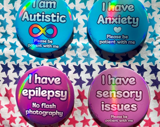 Convention Accessability Pins - Autism/anxiety/epilepsy - Etsy