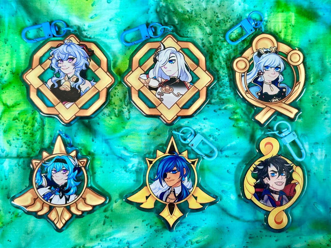 Genshin Impact Cryo Character Vision Charms - Etsy