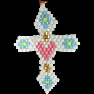 Brick Stitch Two Beading Pattern Crucifix Celtic Cross Earrings or ...