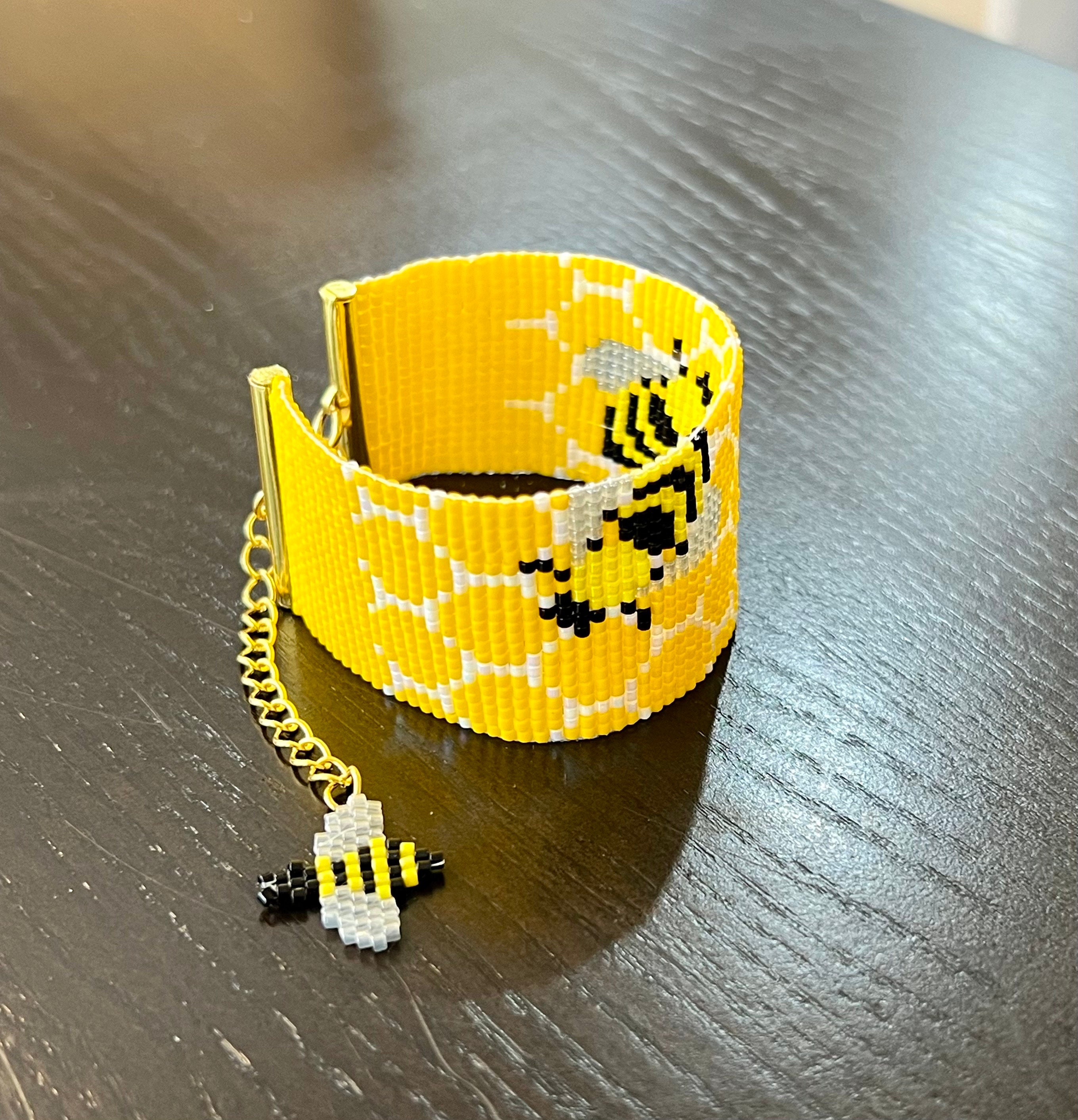 Golden Color Honey Bee Cuff Bracelet Handmade Bee Gift for Women, Honey ...