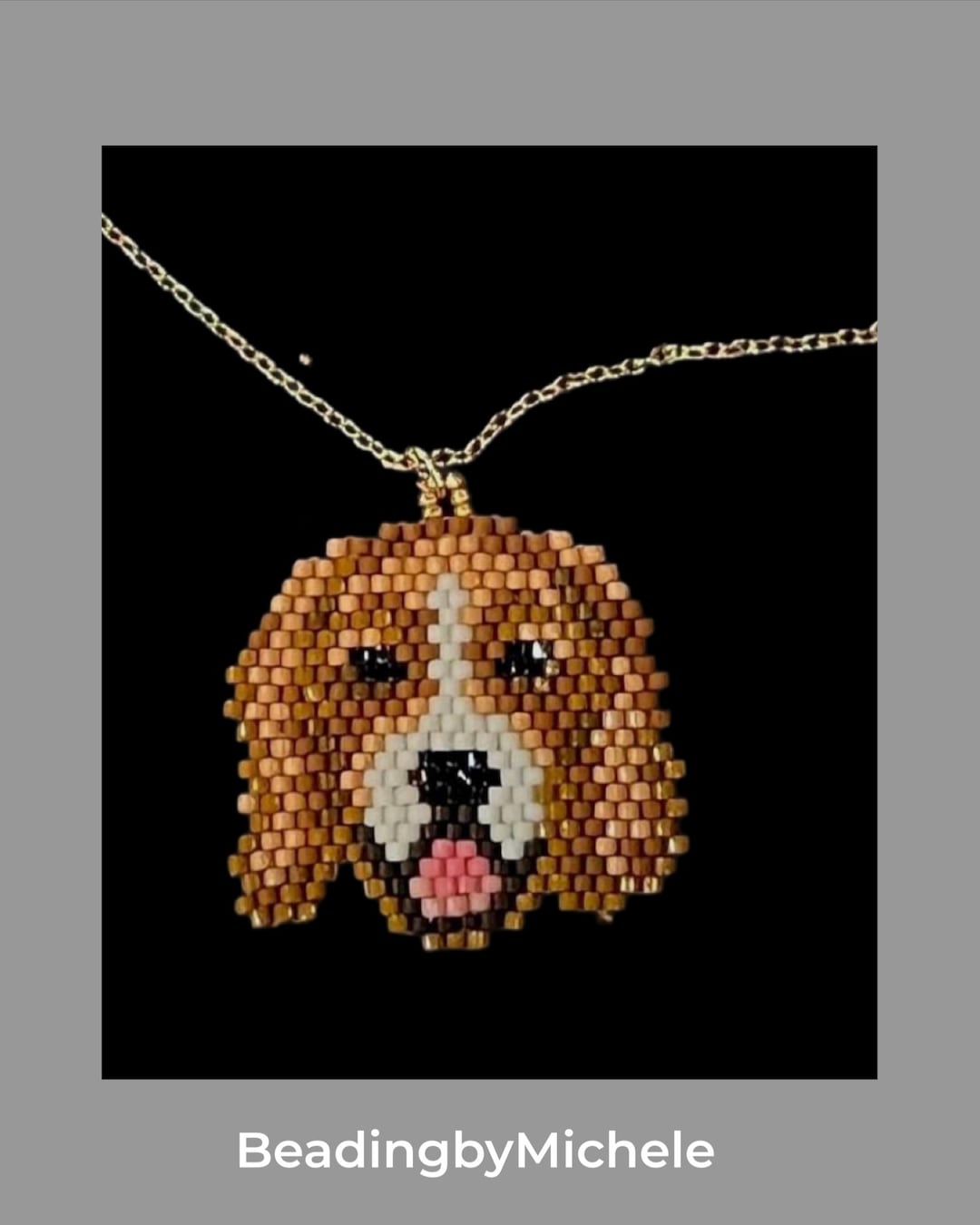Beagle Necklace Gold Filled Cute Dog Gift for Groomer Dog Sitter Seed ...