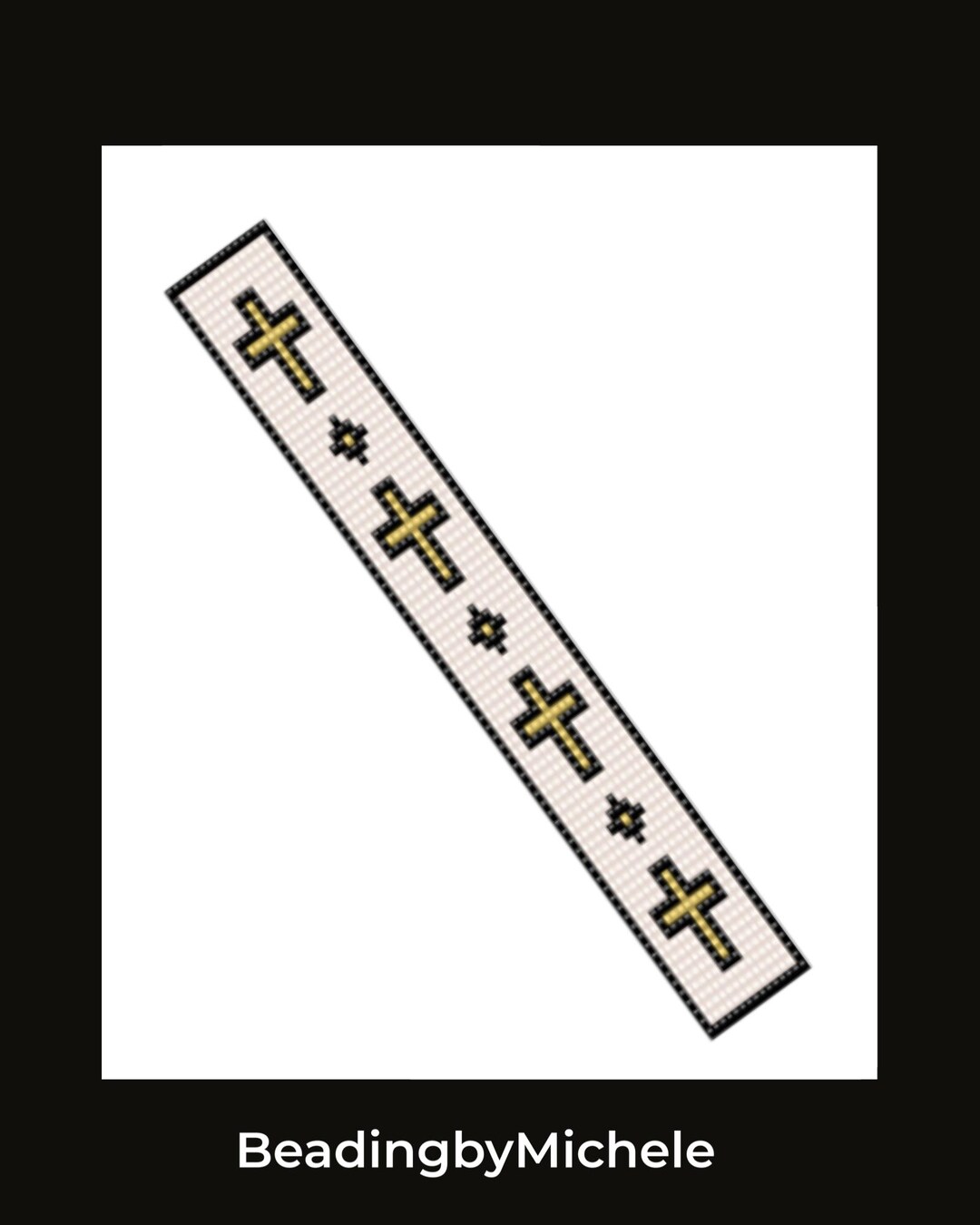 Cross Cuff Bracelet Loom Pattern, Beaded Religious Jewelry (digital ...