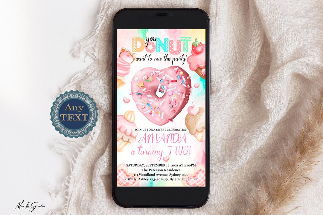 Sweet Celebration Electronic Invitation Card, You Donut Want to Miss ...